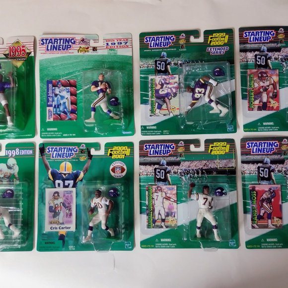 Other | Big Minnesota Vikings Starting Lineup Lot 8 Football Moss ...